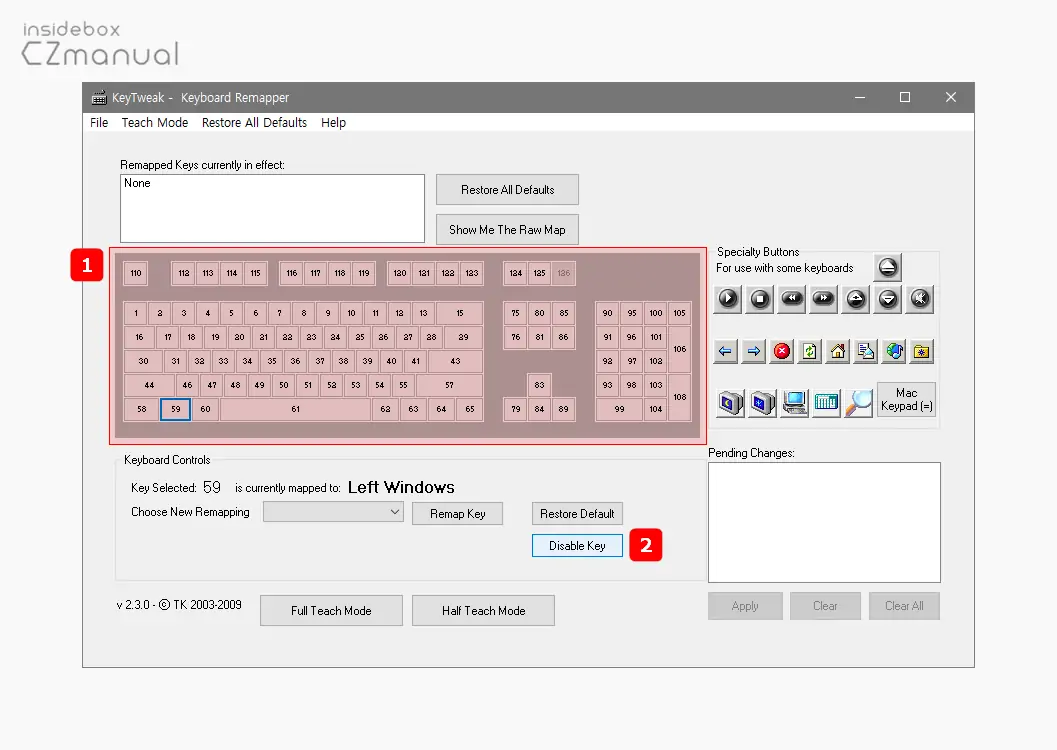 윈도우에서 키 맵핑을 손쉽게 변경하는 방법 KeyTweak - SoEasyGuide