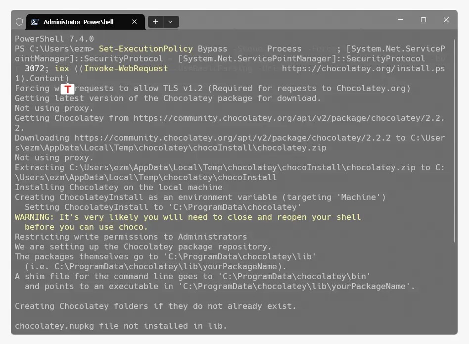 Chocolatey 설치 및 제거 - SoEasyGuide